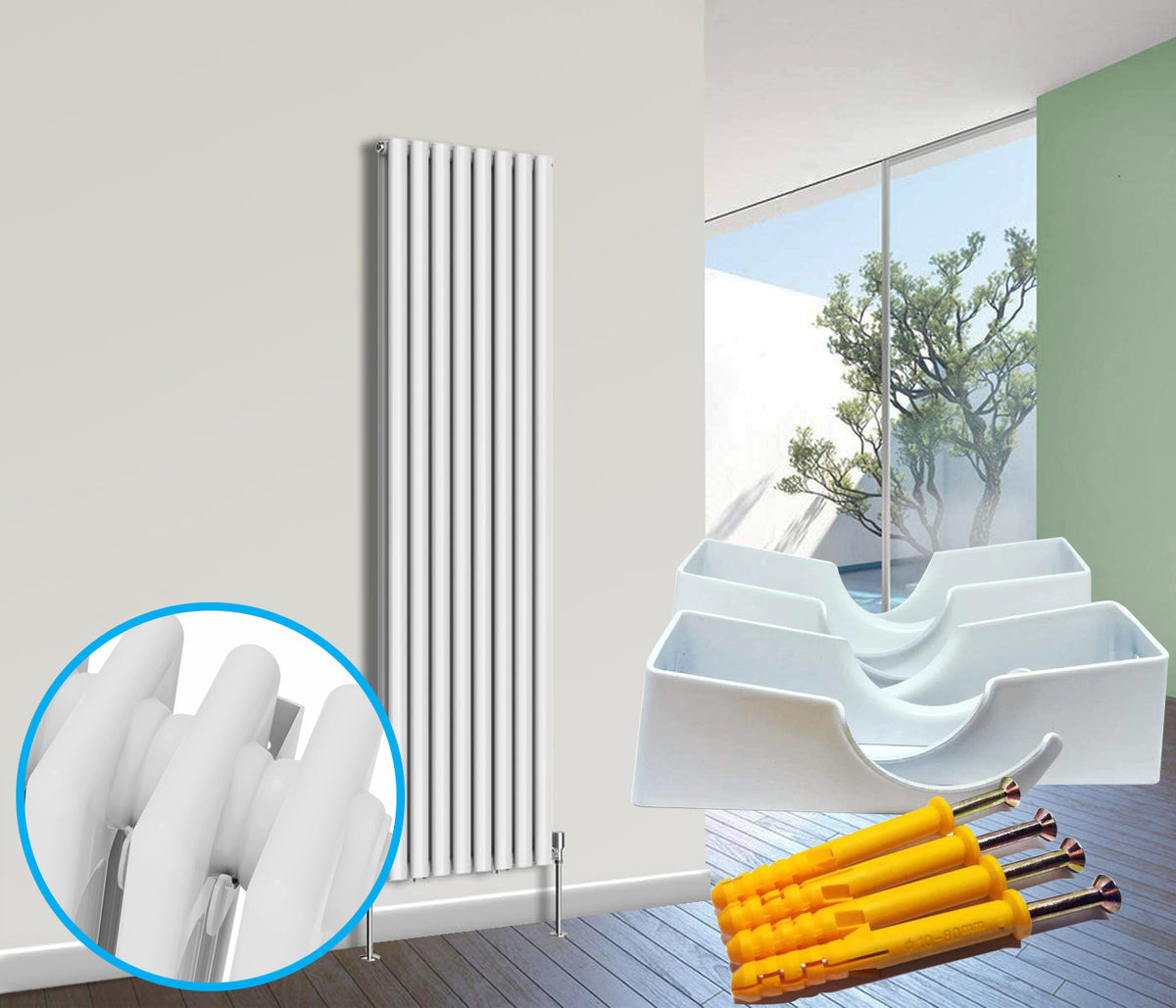 Traditional Column Radiator Brackets (WHITE) - 4 Pcs – B&Z Traders